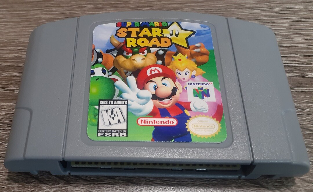 Super Mario Star Road Nintendo 64 Cartridge NTSC-U USA N64 Super Mario 64 ROM Hack Expansion Pak ...