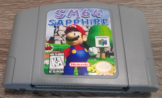 Super Mario 64 Sapphire Nintendo 64 Cartridge NTSC U USA N64 ROM Hack Expansion Pak Required Etsy Israel