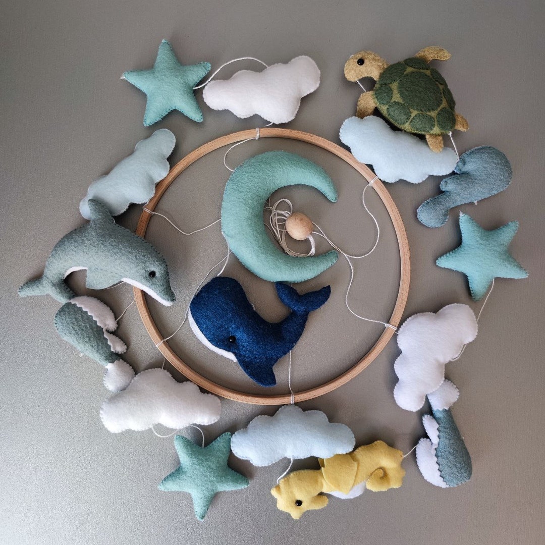 Ocean Mobile Crib, Dolphins Mobile Baby, Whales Mobile Baby, Ocean ...