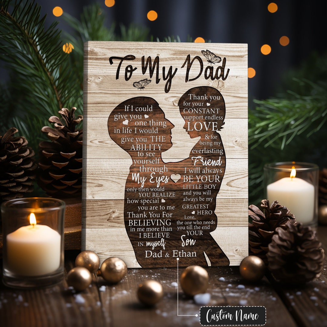 Personalized Dad Canvas – Sentimental Gift From Son - Etsy