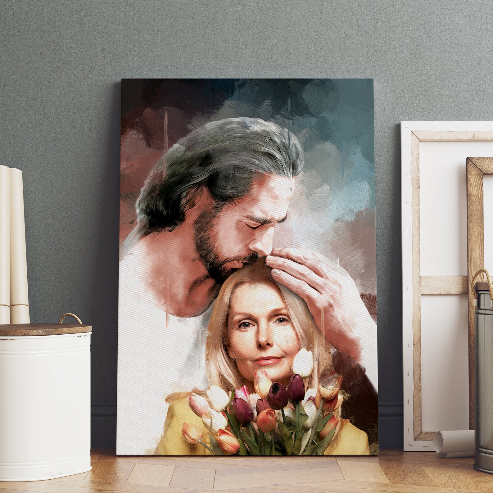 Personalized Safe in Jesus's Arms Canvas From Photo - Etsy