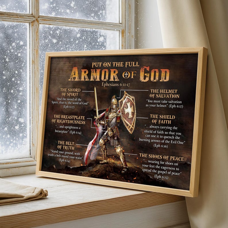 Armor of God Canvas: Ephesians 6 Christian Wall Art - Etsy