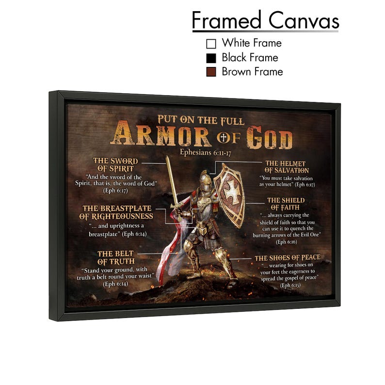 Armor of God Canvas: Ephesians 6 Christian Wall Art - Etsy