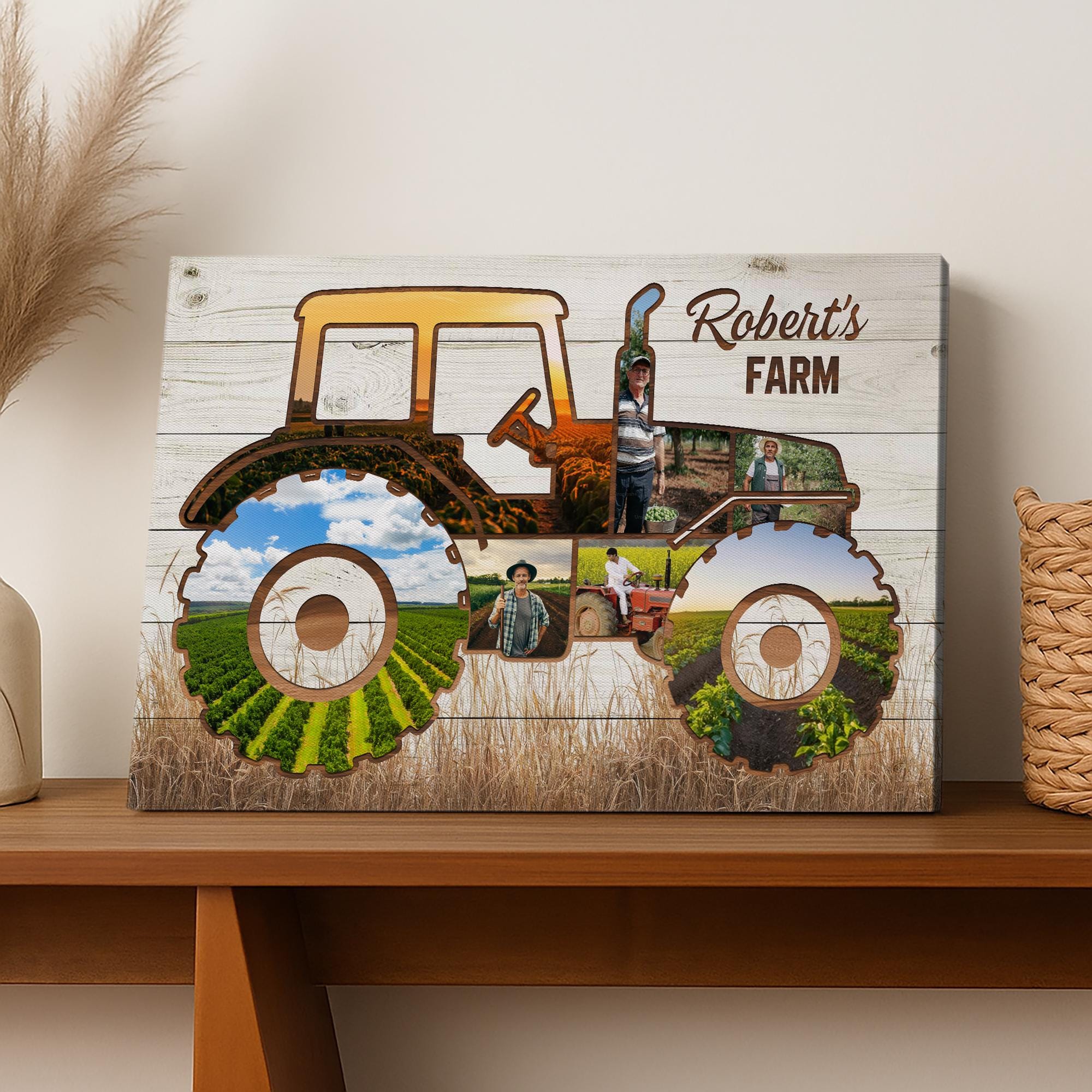 Custom Tractor Photo Collage: Rustic Farmhouse Family Sign - Etsy