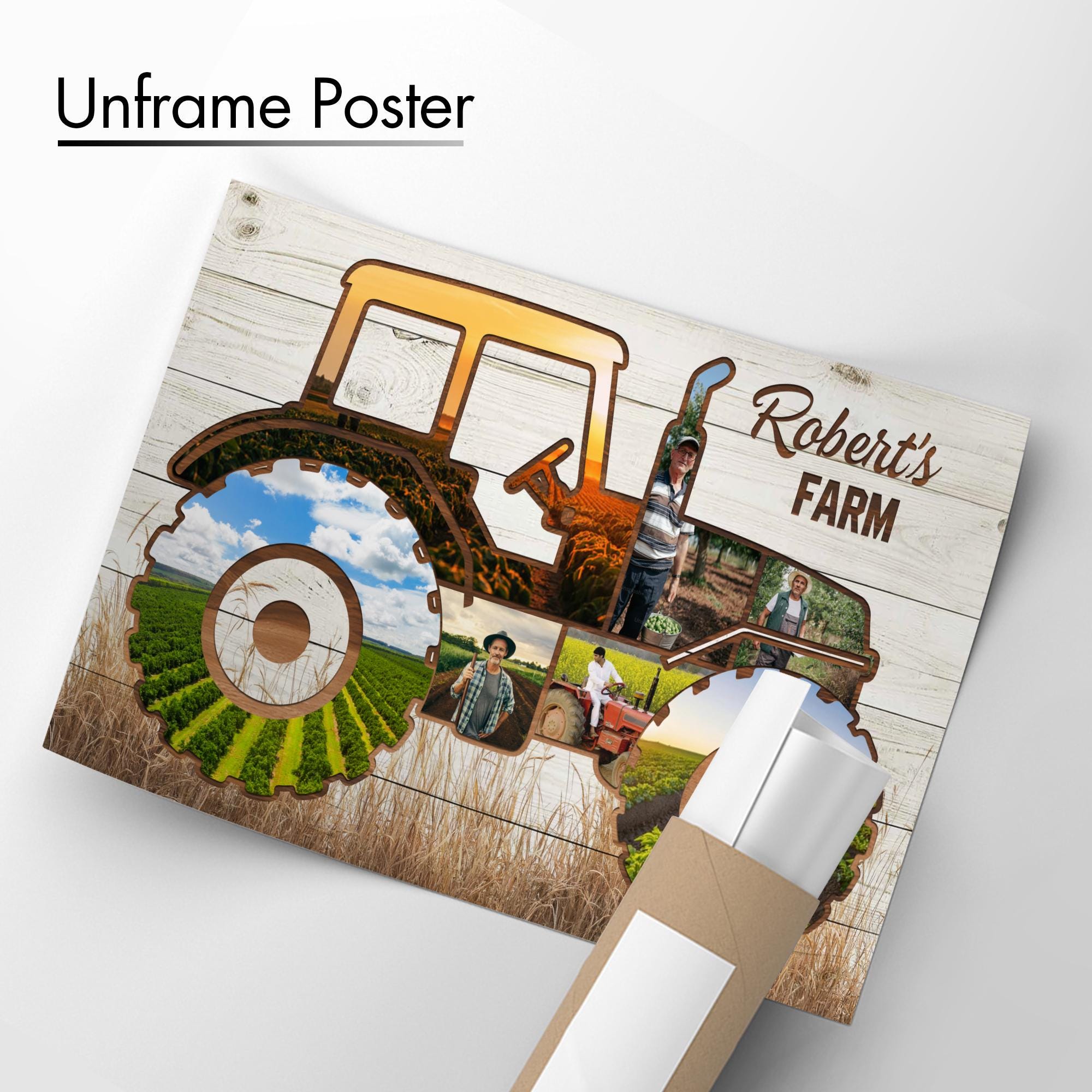 Custom Tractor Photo Collage: Rustic Farmhouse Family Sign - Etsy