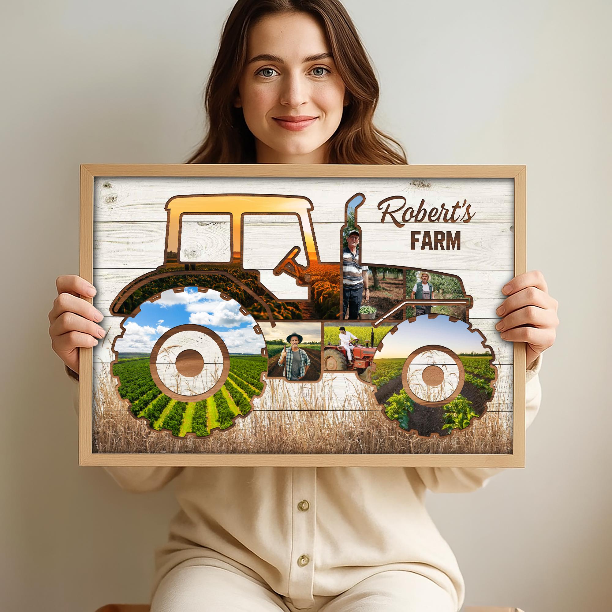 Custom Tractor Photo Collage: Rustic Farmhouse Family Sign - Etsy