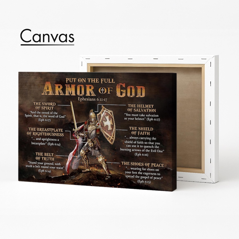 Armor of God Canvas: Ephesians 6 Christian Wall Art - Etsy