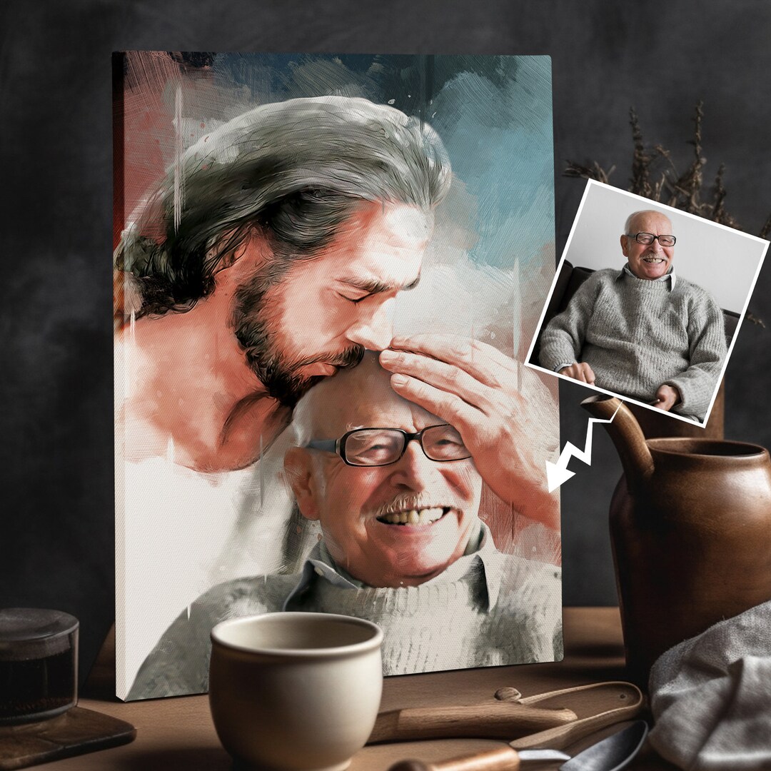 Personalized Safe in Jesus's Arms Canvas From Photo - Etsy