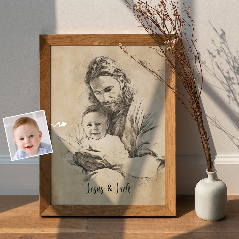Pencil Sketch Jesus - Etsy