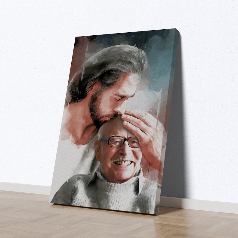 Personalized Safe in Jesus's Arms Canvas From Photo - Etsy