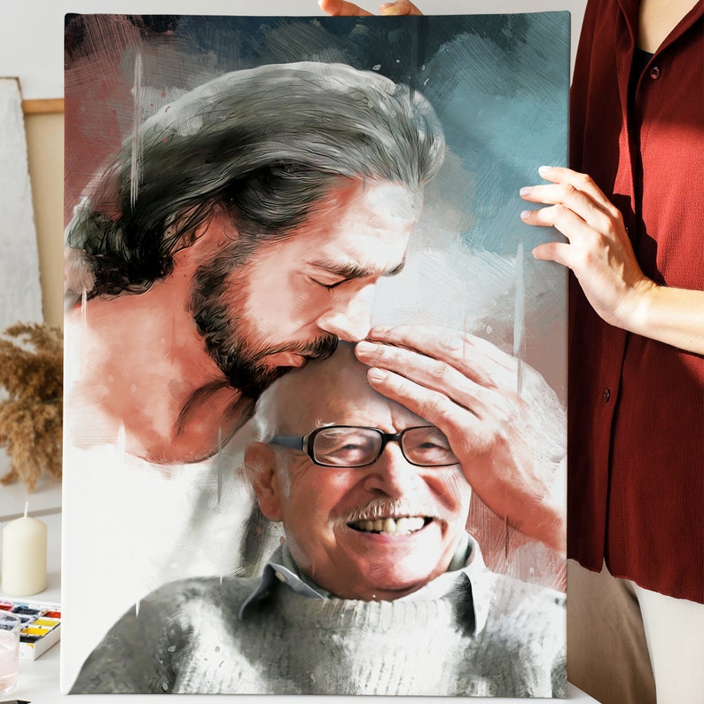 Personalized Safe in Jesus's Arms Canvas From Photo - Etsy