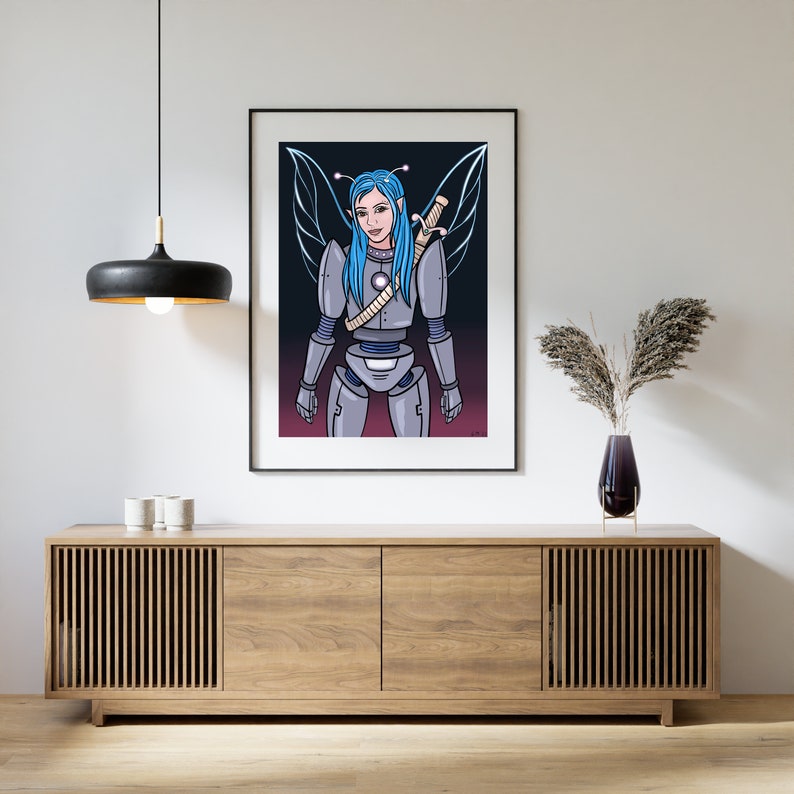 DIGITAL Sci-fi Print | Robot Poster, Elf Robot Print, Printable ...