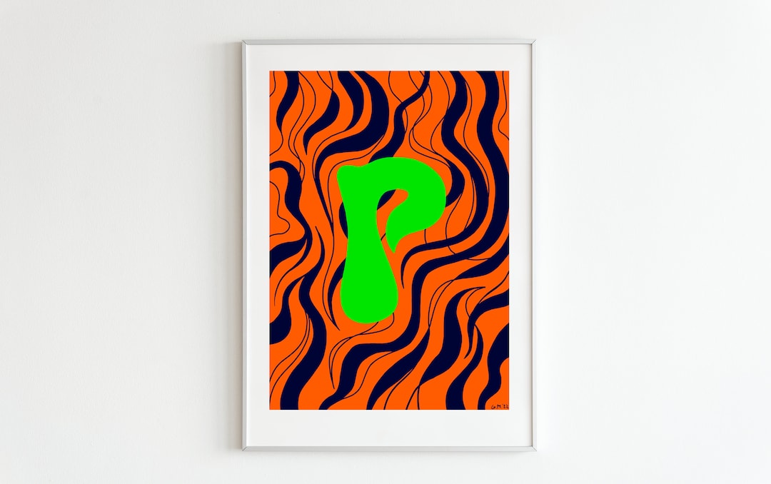 DIGITAL Letter P Print | Printable Letter P Poster, Letter Printable ...