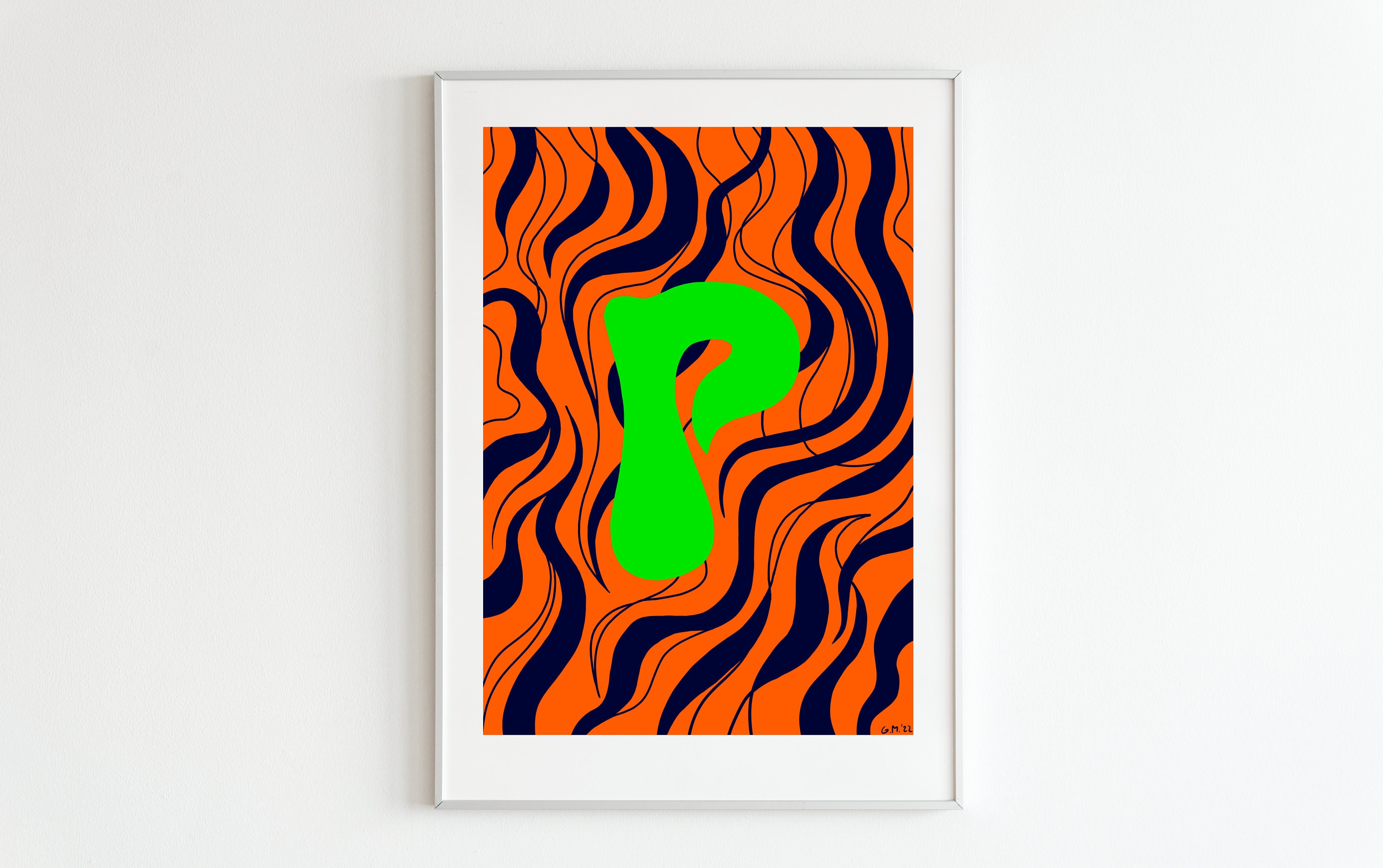 DIGITAL Letter P Print Printable Letter P Poster, Letter Printable ...