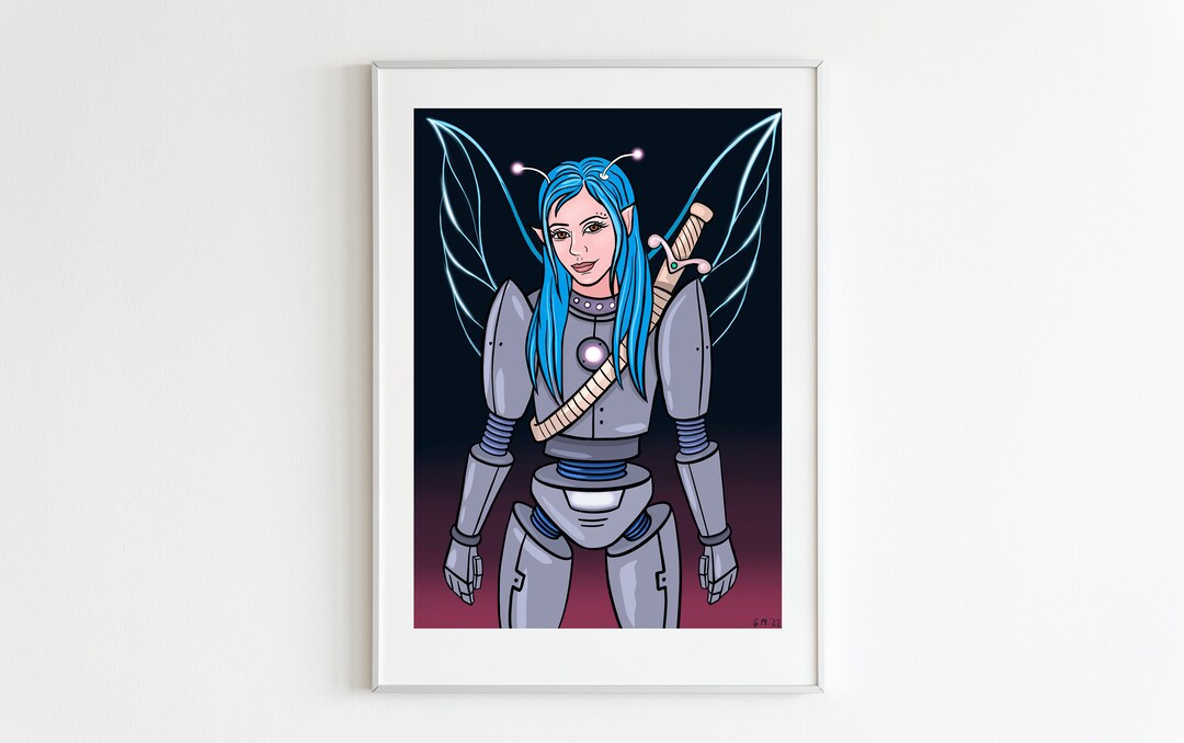 DIGITAL Sci-fi Print | Robot Poster, Elf Robot Print, Printable ...