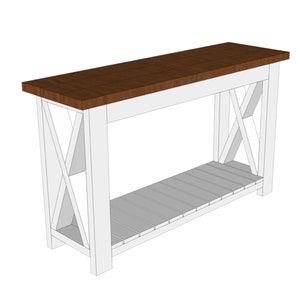 Console Table Plans - Step-by-step Instructions (PDF) - Etsy
