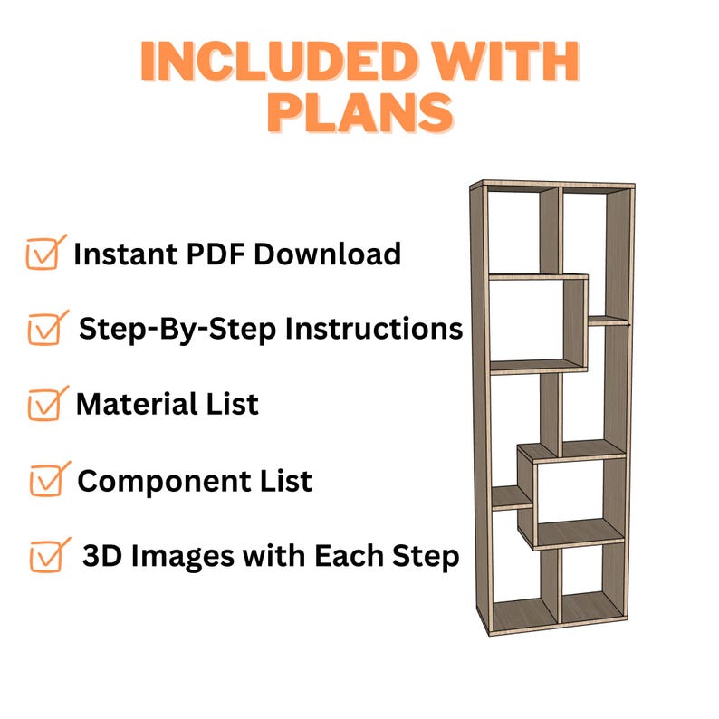 DIY Bookshelf Woodworking Plans: Step-by-step Instructions (24" X 72 ...
