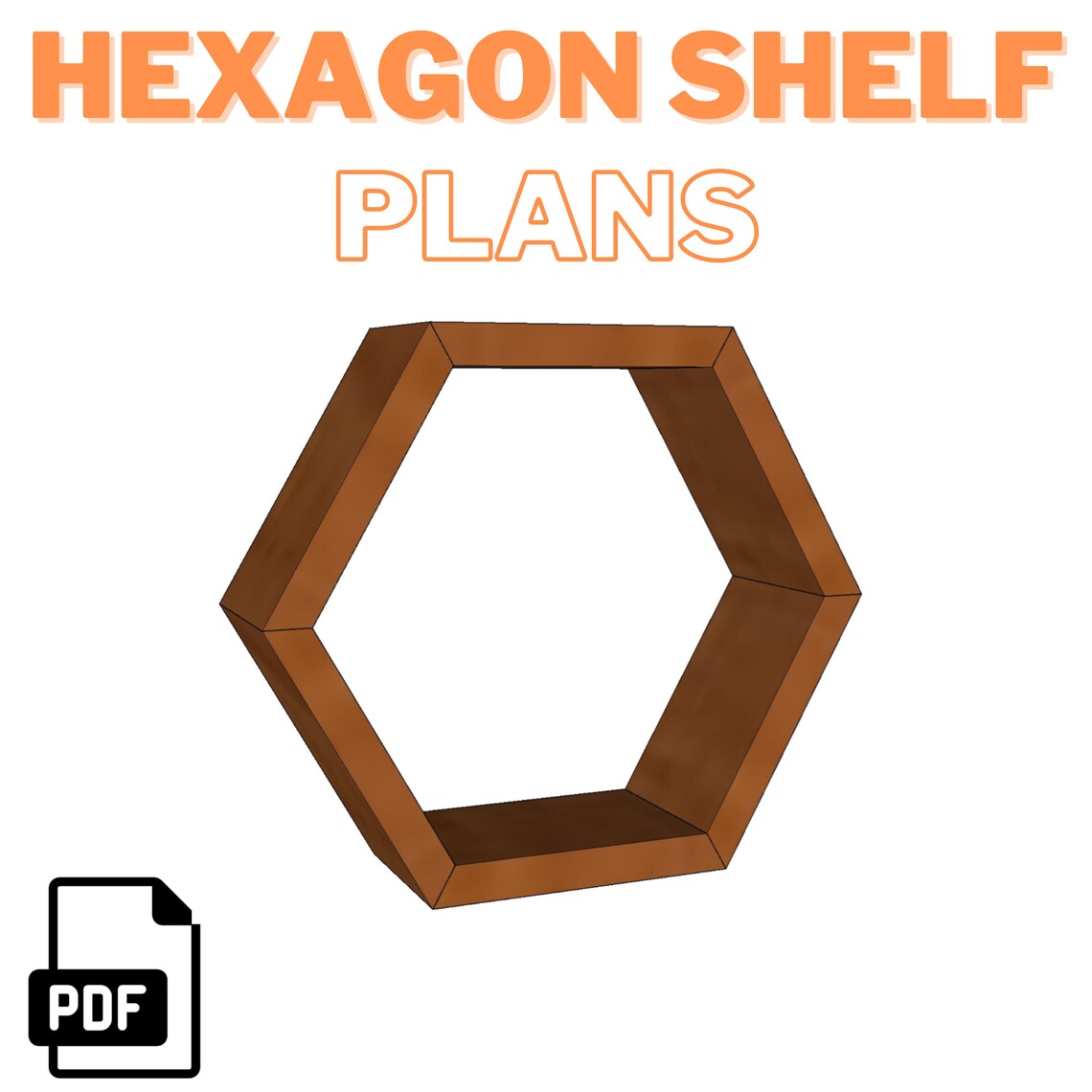 Hexagon Shelf Plans - Step-by-step Instructions (PDF) - Etsy
