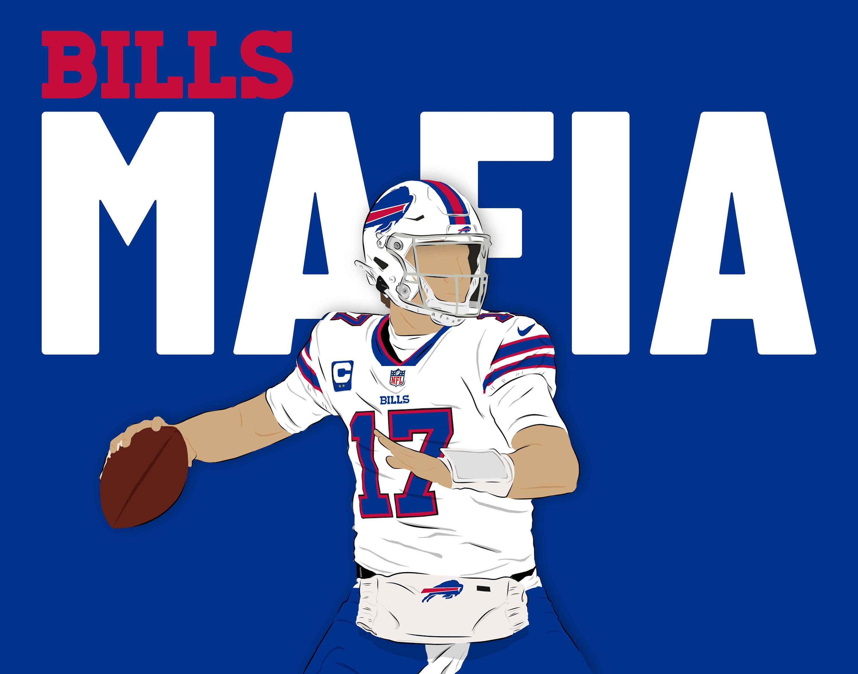 Josh Allen bills Mafia Print Art - Etsy