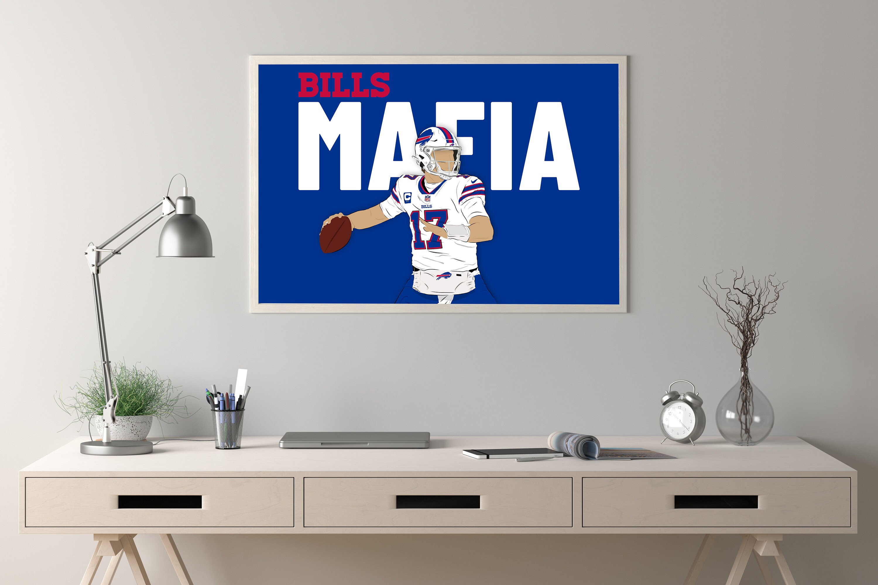 Josh Allen Bills Mafia Print Art Etsy
