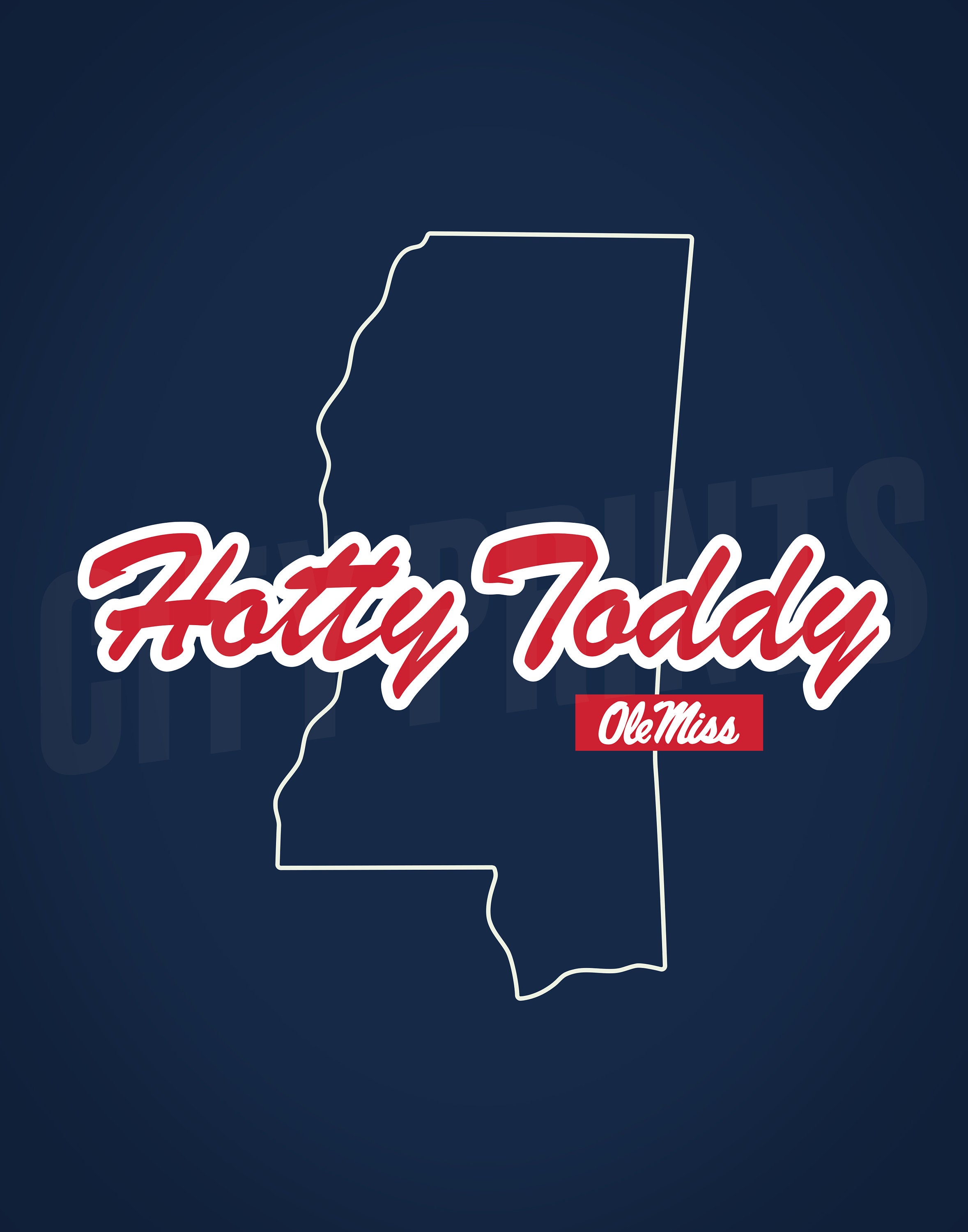 Hotty Toddy Ole Miss Poster - Etsy