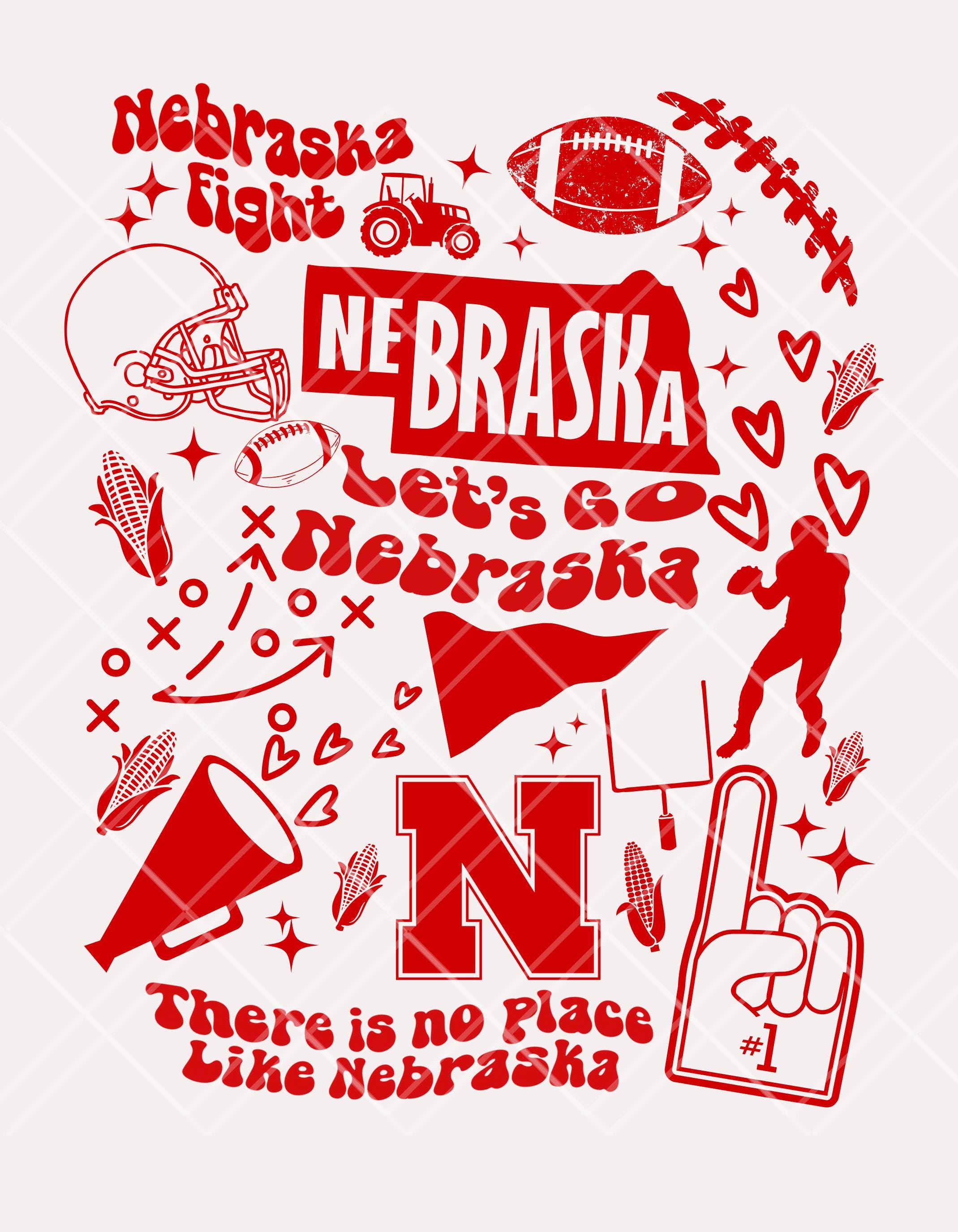 Nebraska Red Art Digital Download PNG File Only - Etsy