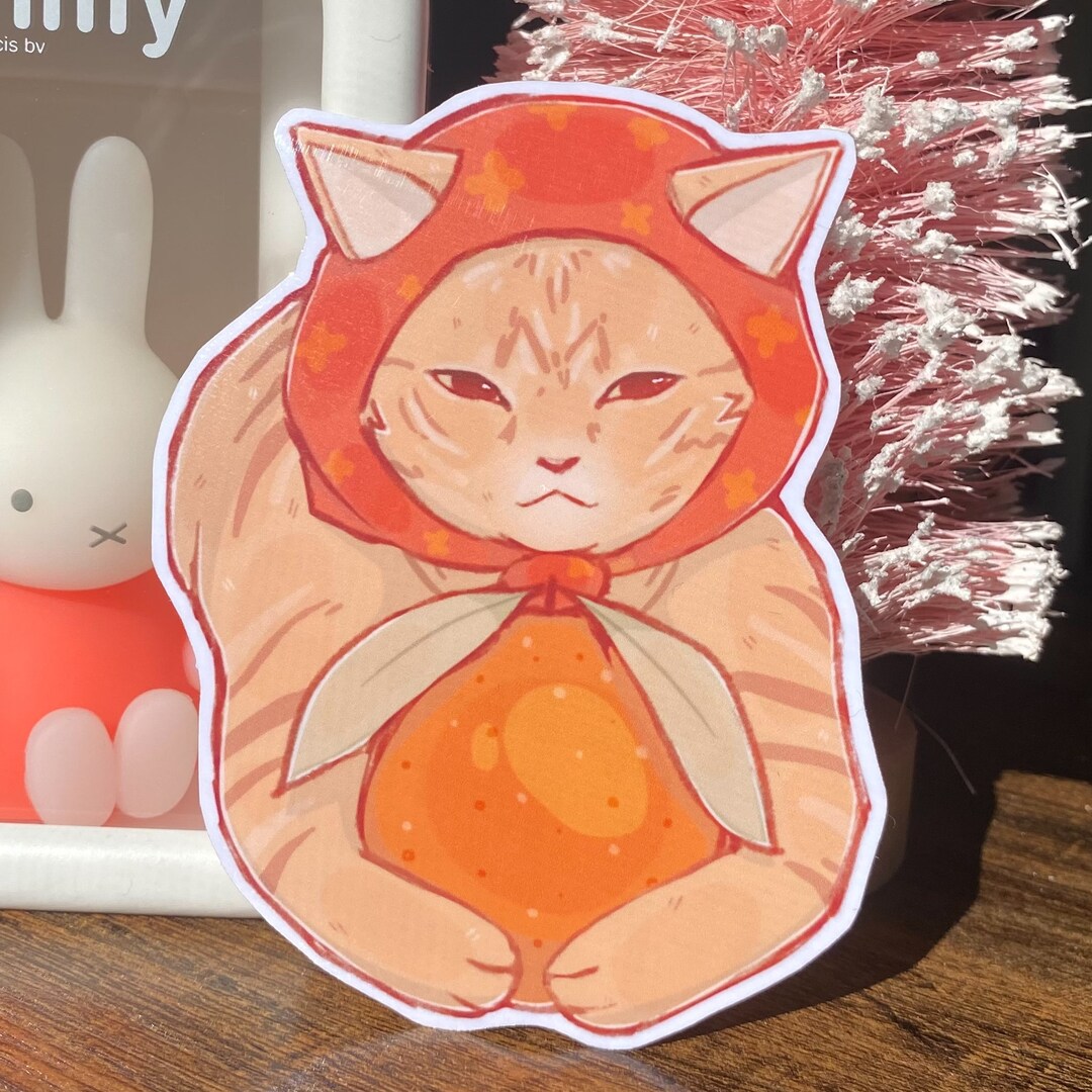 Orange Cat Sticker - Etsy