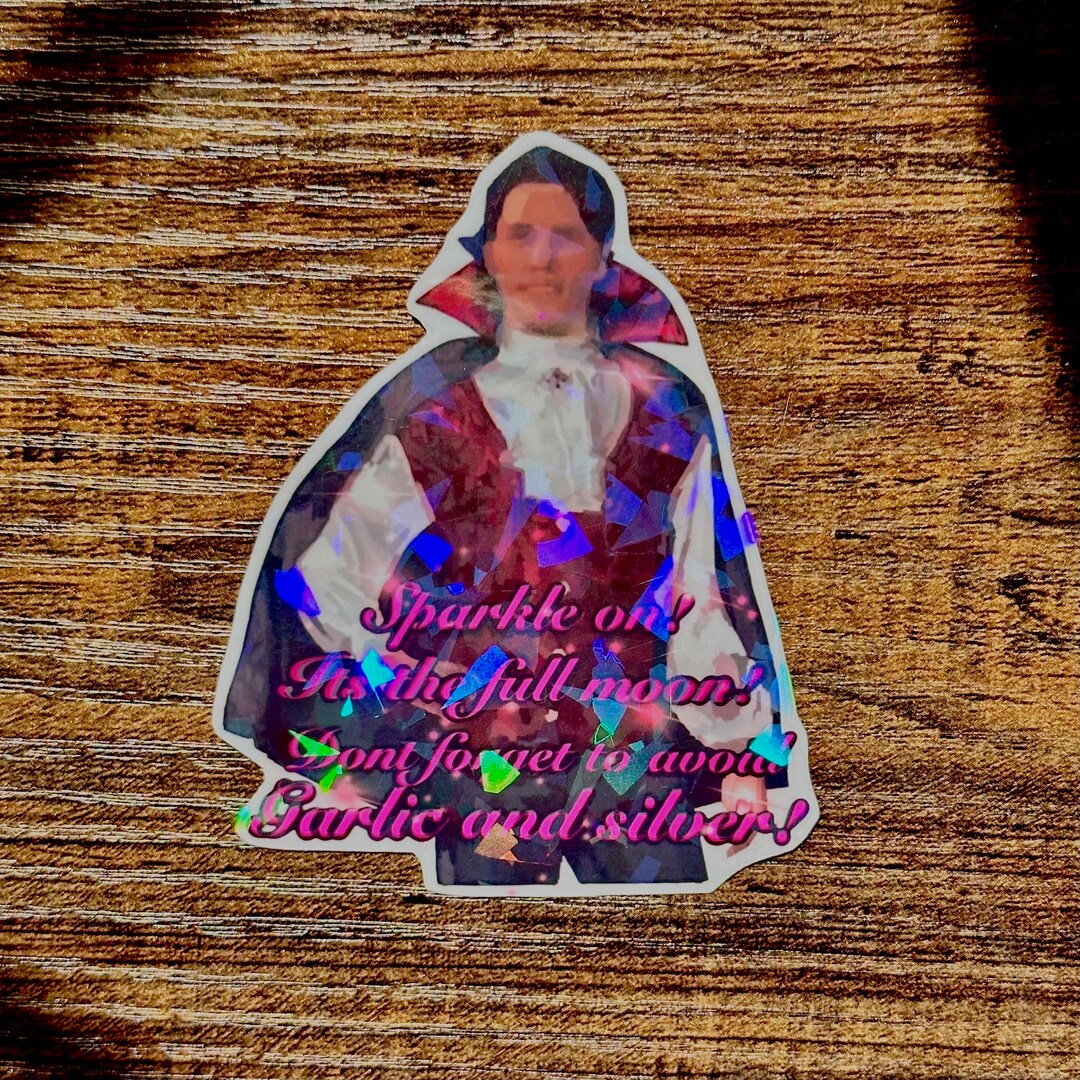 Vampire Jerma985 Sparkle On Holographic Sticker - Etsy