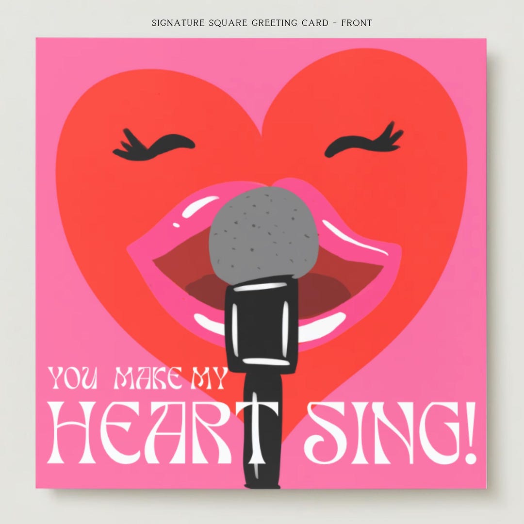 You Make My Heart Sing Greeting Card - Etsy