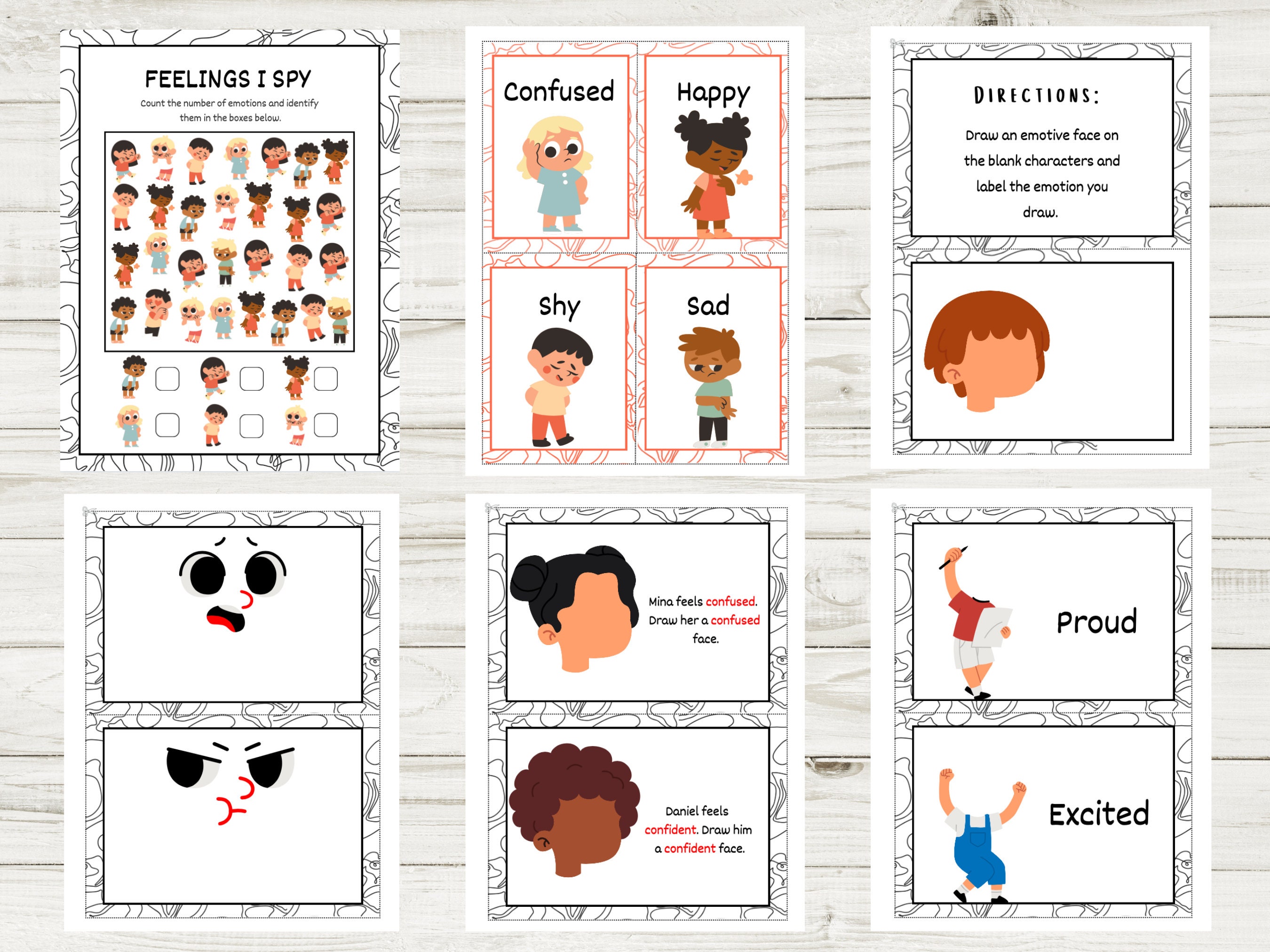 Emotion Task Cards | Emotion "i Spy" | Emotion Dry Erase Activities ...
