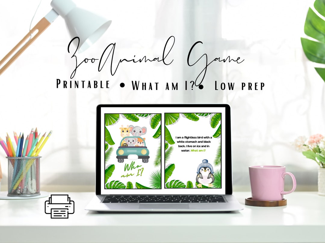 Printable Zoo Animal Booklet | Digital Download | Fun Animal Game | 20 ...