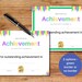 Certificate of Achievement Award Printable, Class Certificate of ...