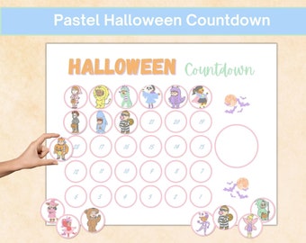 Printable Halloween Countdown Calendar - Etsy