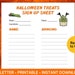 Halloween Treats Potluck Sign up Sheet, Printable Holiday Party Food ...