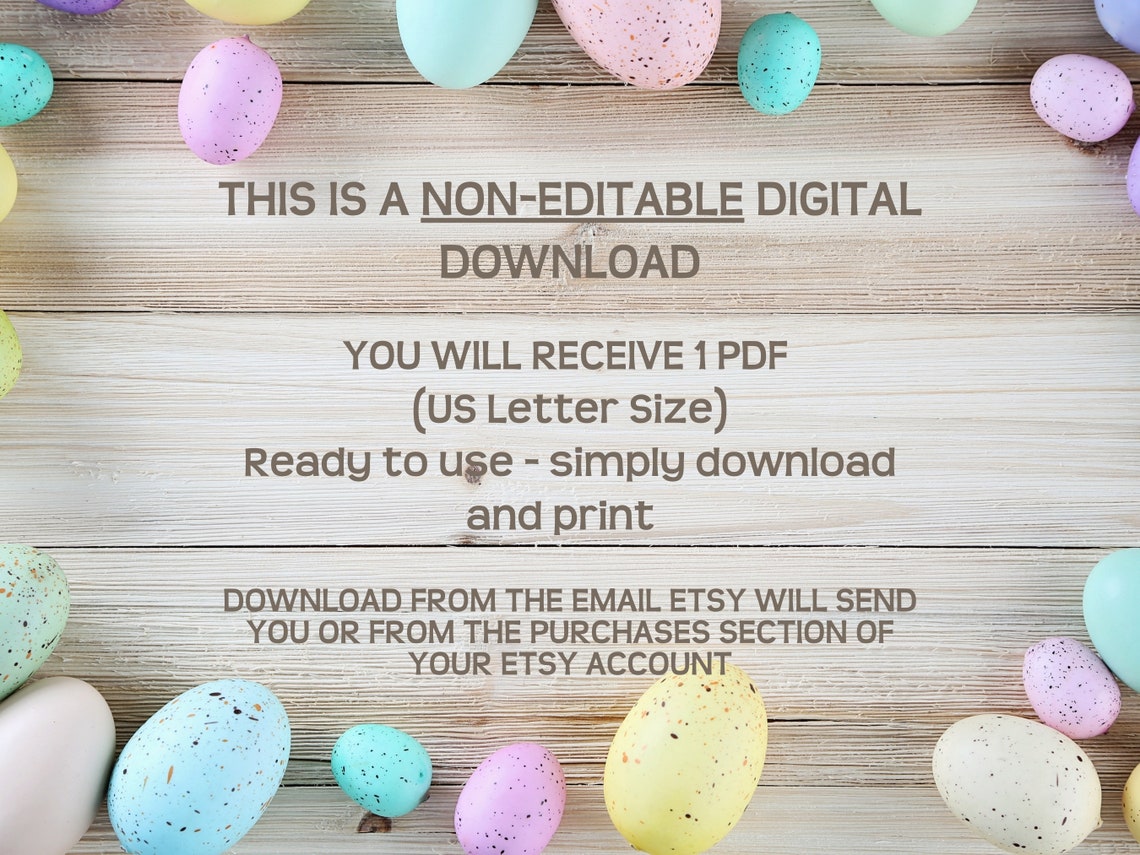 Easter Potluck Sign up Sheet, Printable Food Sign up Sheet, Easter ...