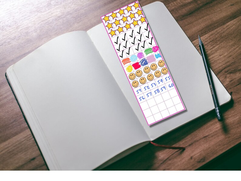 Reading Log Bookmark Set, Reading Tracker Bookmarks, 100 Book Challenge ...