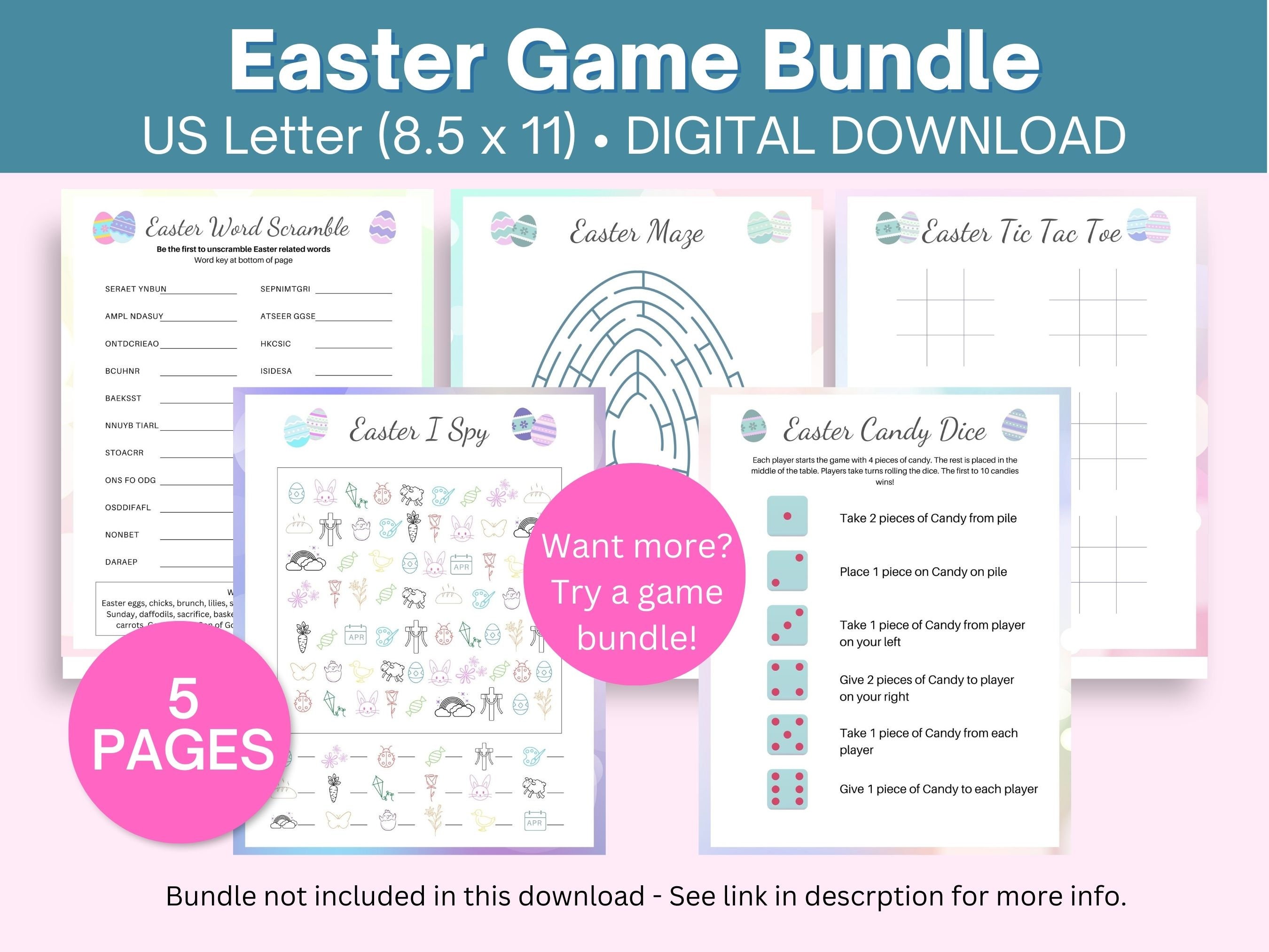 Easter Word Scramble Game Printable, Easter Activity Page, Easter Games ...