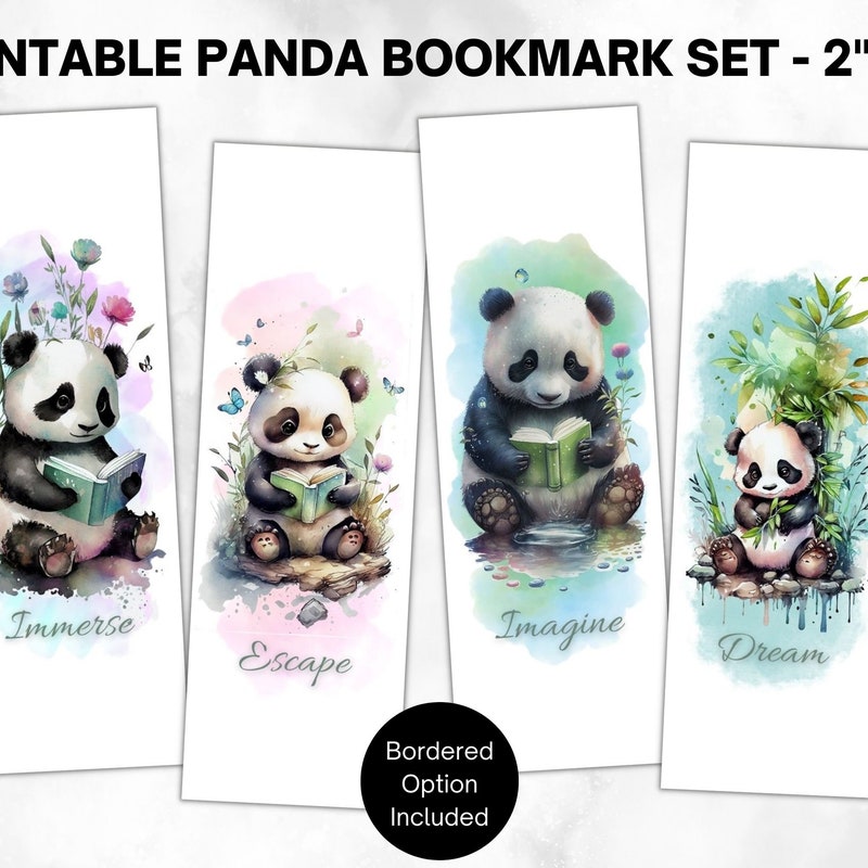 Panda Bookmark - Etsy