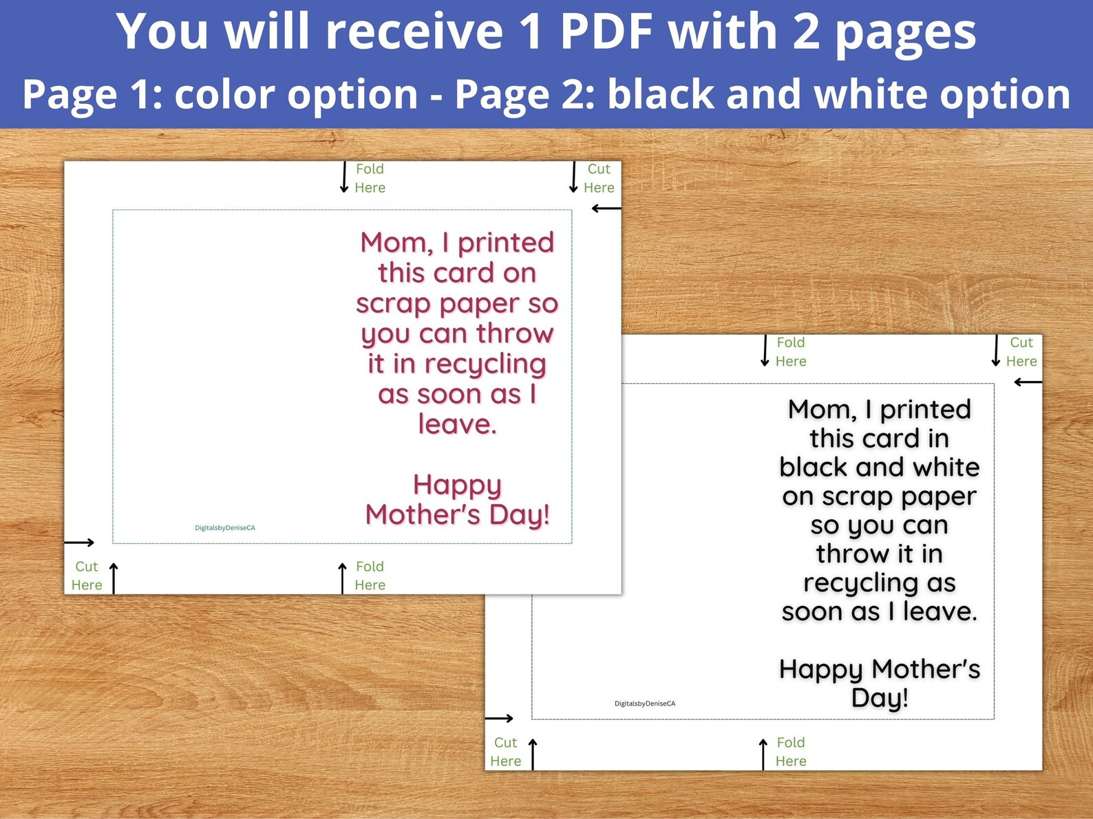 Happy Mother's Day Card Printable, Funny Mothers Day Card From Son or ...