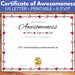 Certificate of Awesomeness: Printable Achievement Award for Being ...