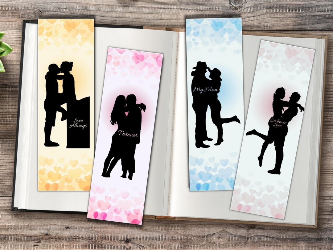 Love Bookmark for Women, Romantic Couples Printable Bookmarks, Unique ...