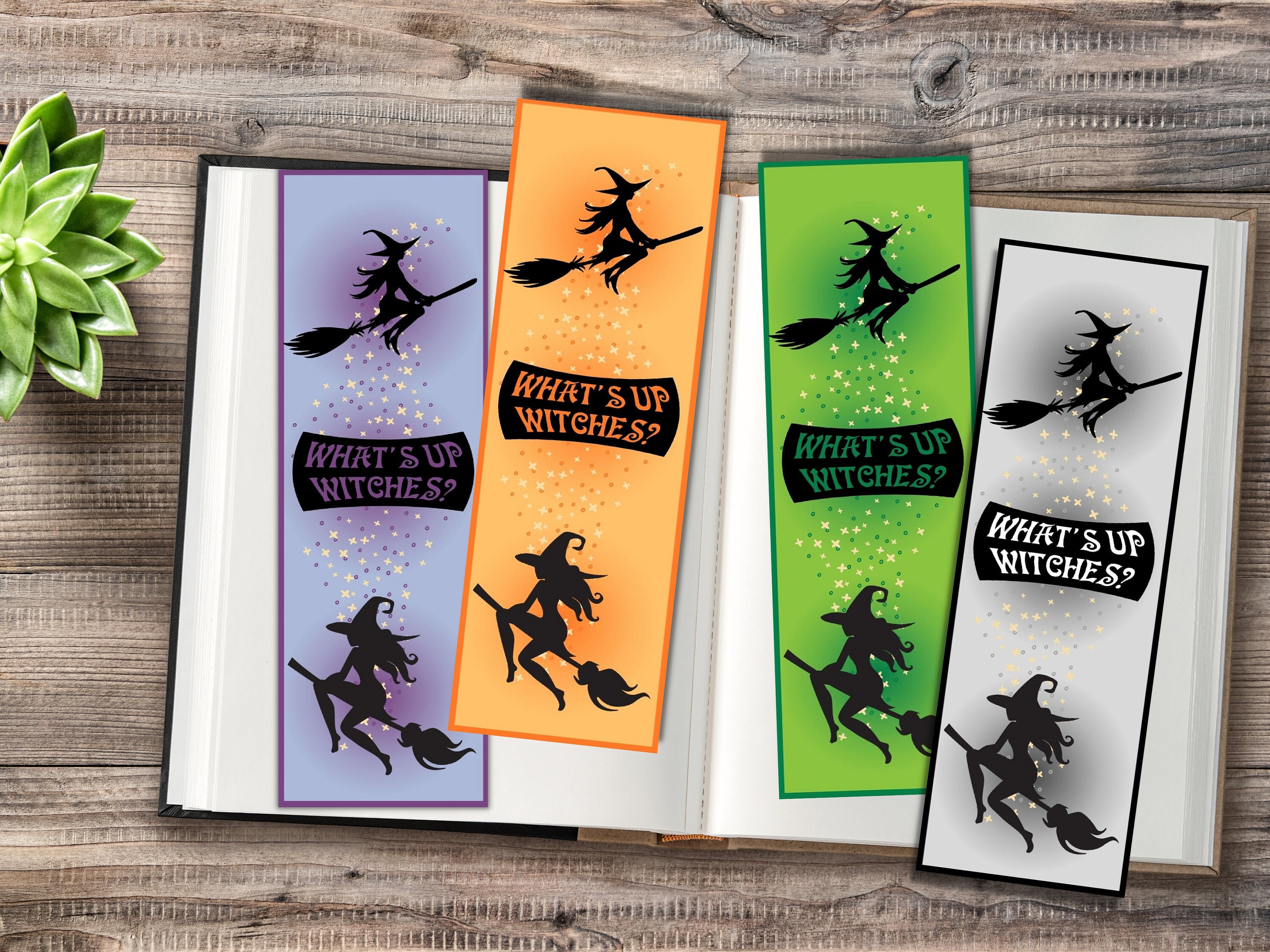 Witch Bookmark Witchy Bookmark Printable What's up - Etsy