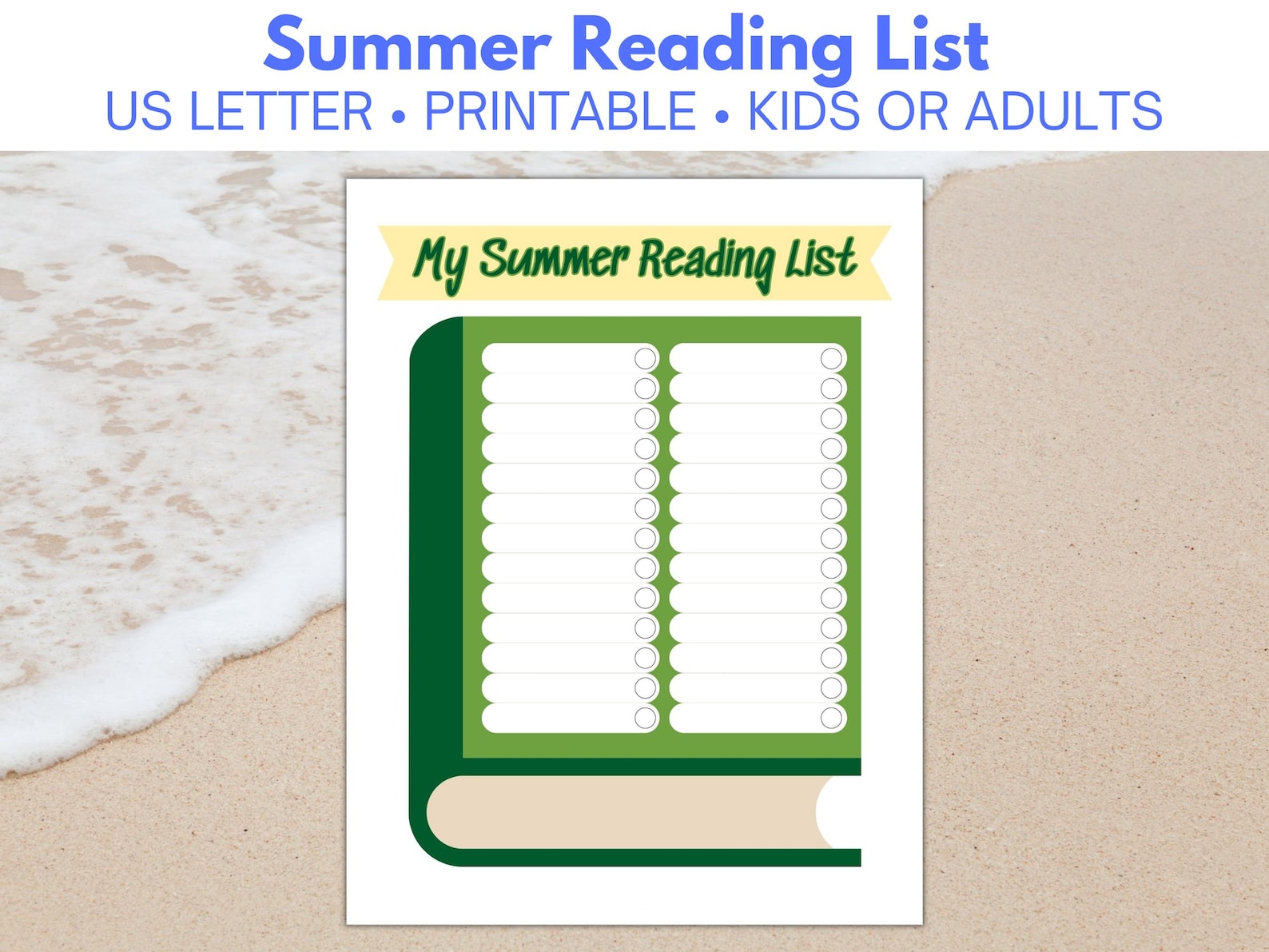 Summer Reading Tracker Printable, Reading Journal Planner Page , My ...