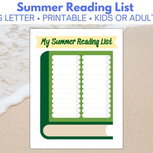 Summer Reading Tracker Printable, Reading Journal Planner Page , My ...