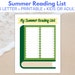 Summer Reading Tracker Printable, Reading Journal Planner Page , My ...