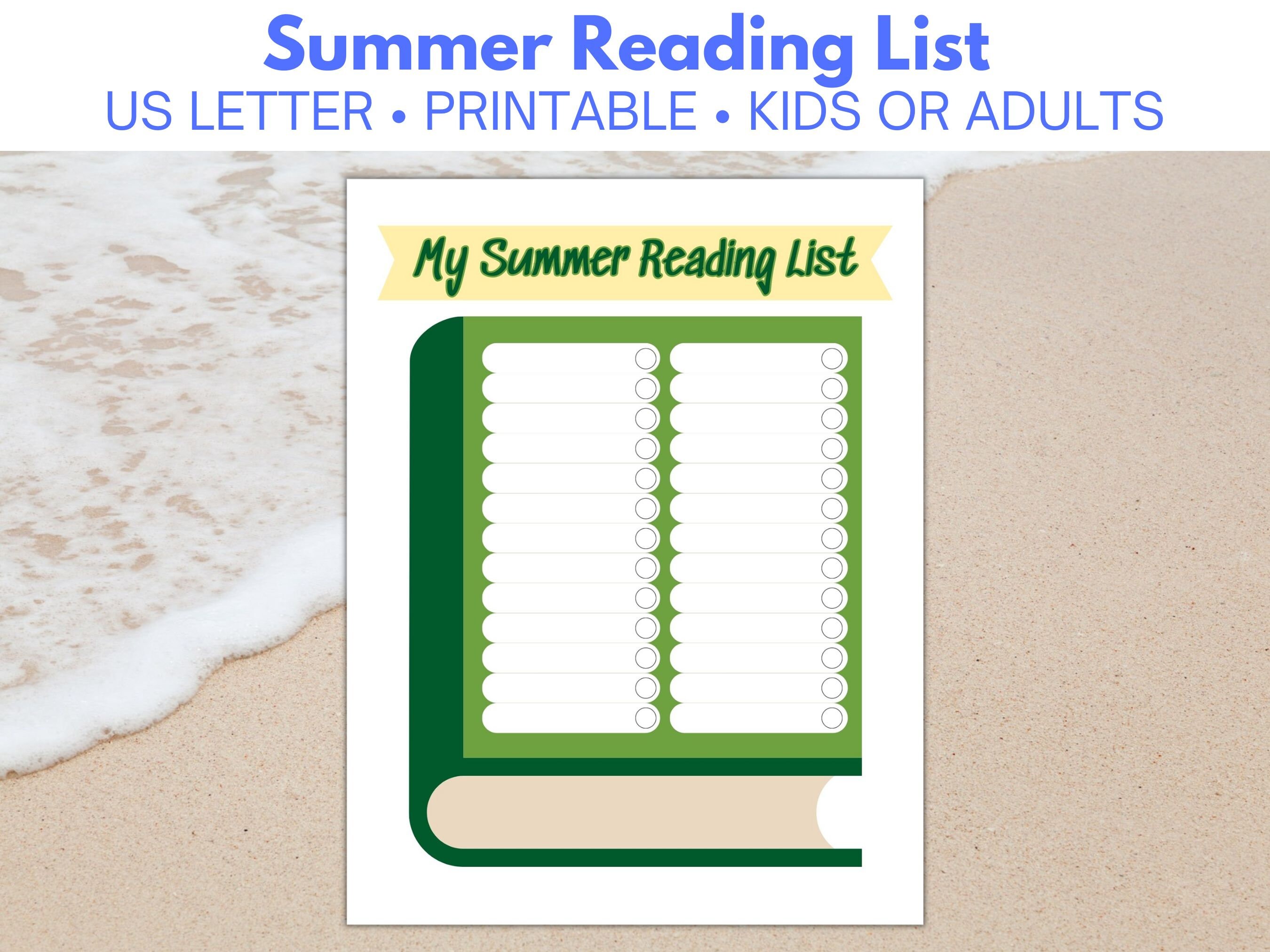 Summer Reading Tracker Printable, Reading Journal Planner Page , My ...