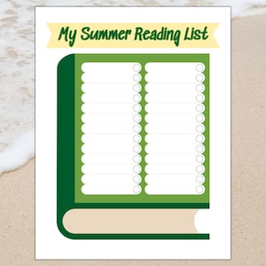 Summer Reading Tracker Printable, Reading Journal Planner Page , My ...