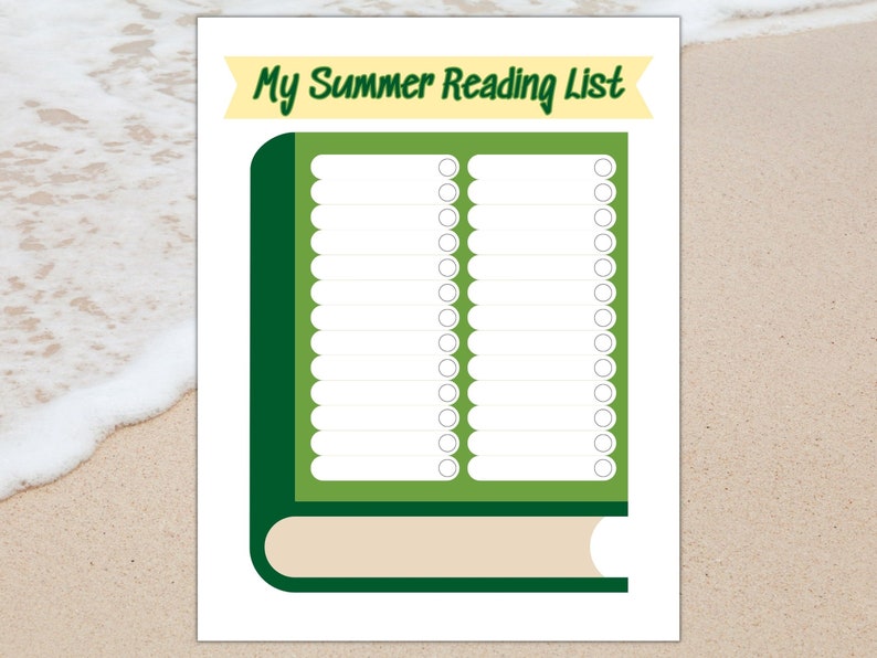 Summer Reading Tracker Printable, Reading Journal Planner Page , My ...