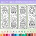 Printable Easter Bookmark Coloring Page for Kids, Easter Grayscale ...