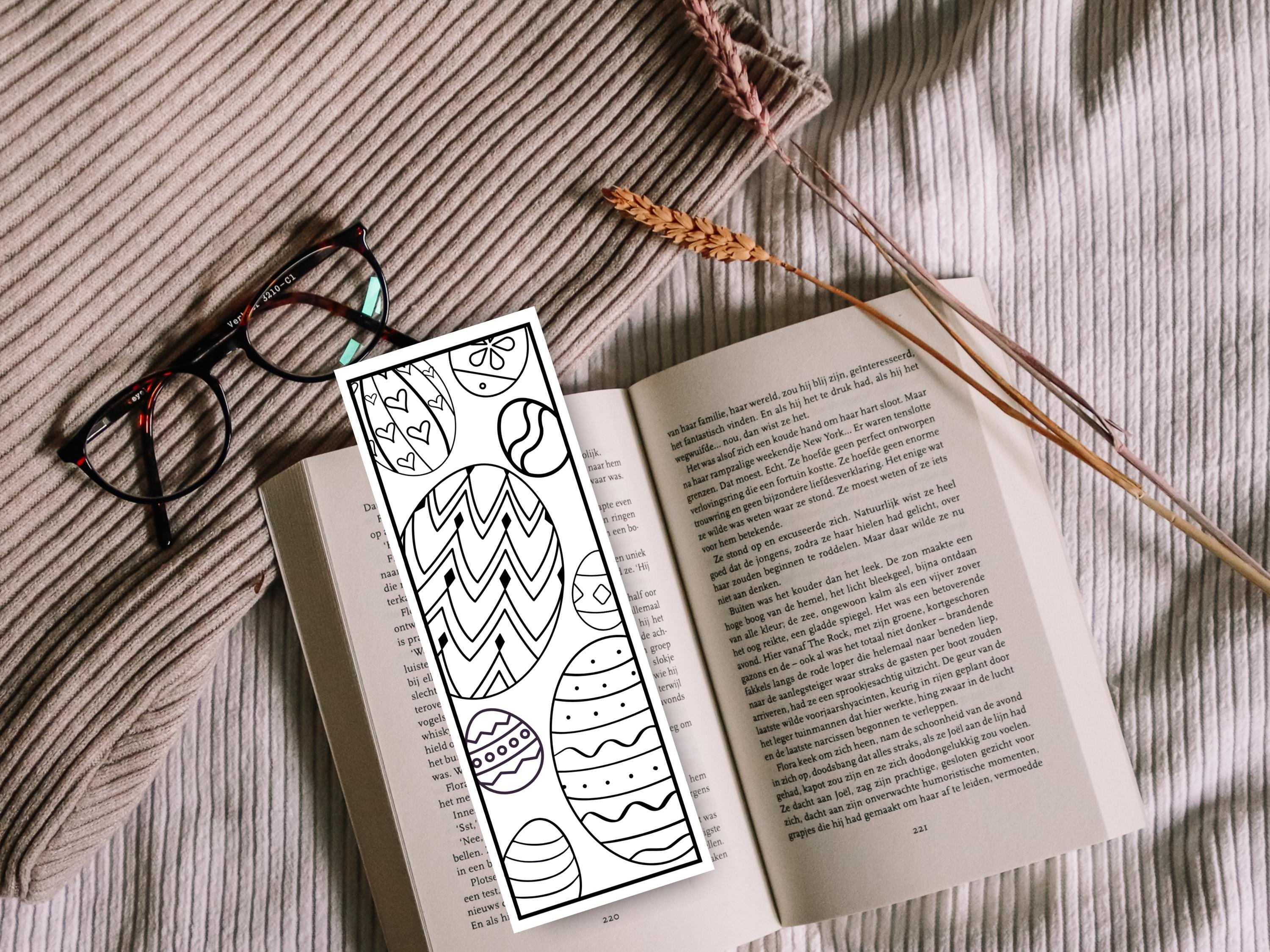 Easter Printable Bookmark, Easter Egg Coloring Bookmarks for Kids - Etsy